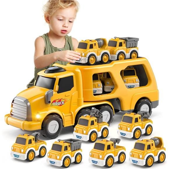 Toys | Temi Construction Trucks Toddler Boy Toys Cars For Toddlers 13 ...